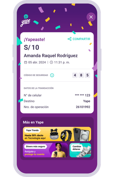 ¿Cómo hago un pago a uno de mis contactos desde Yape? | Centro de Ayuda ...