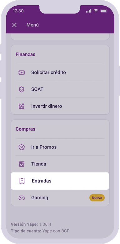 ¿Qué es la sección de Entradas de Yape? | Centro de Ayuda Yape | Yape