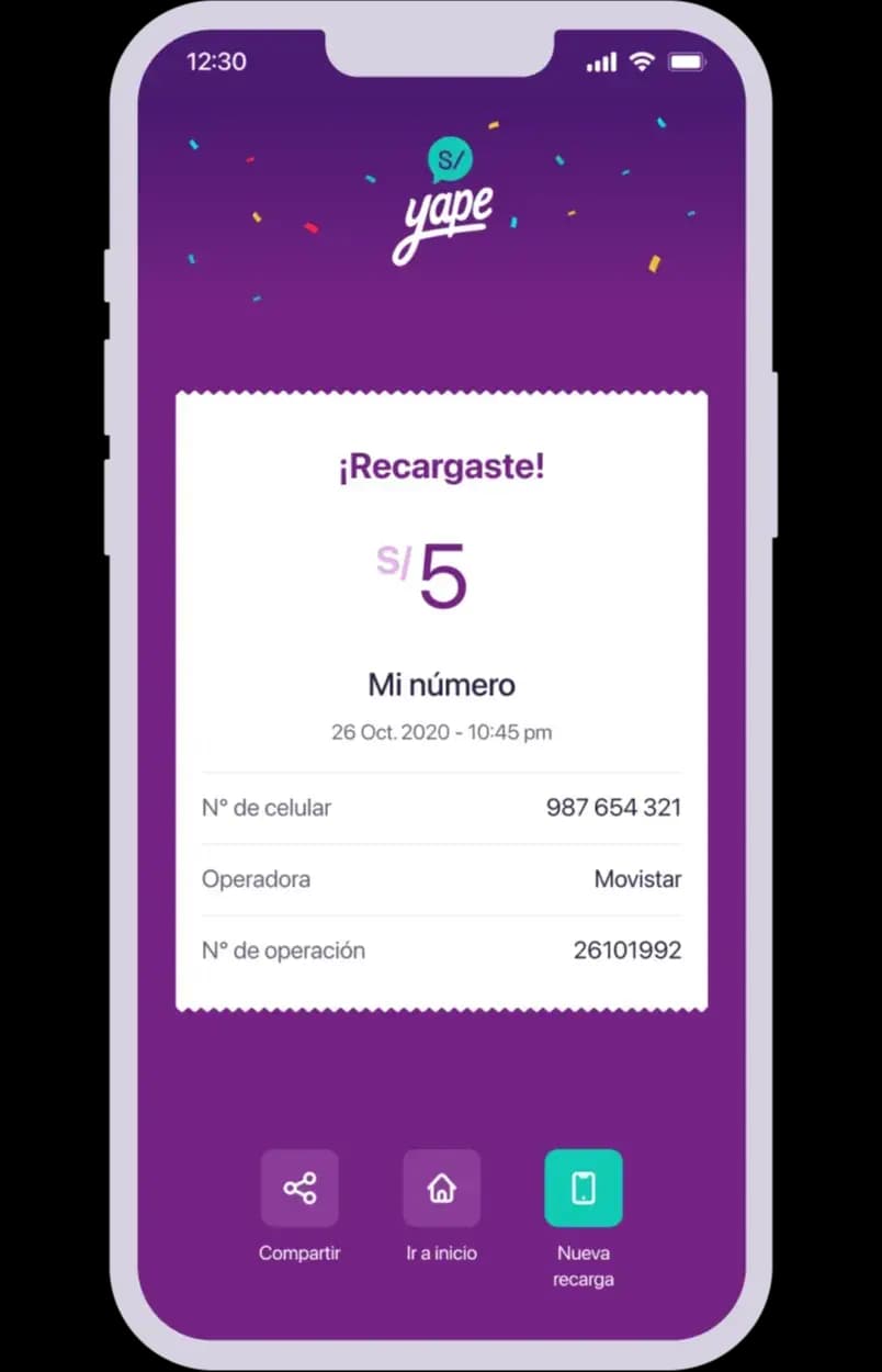 Recarga tu celular con Yape | Yape