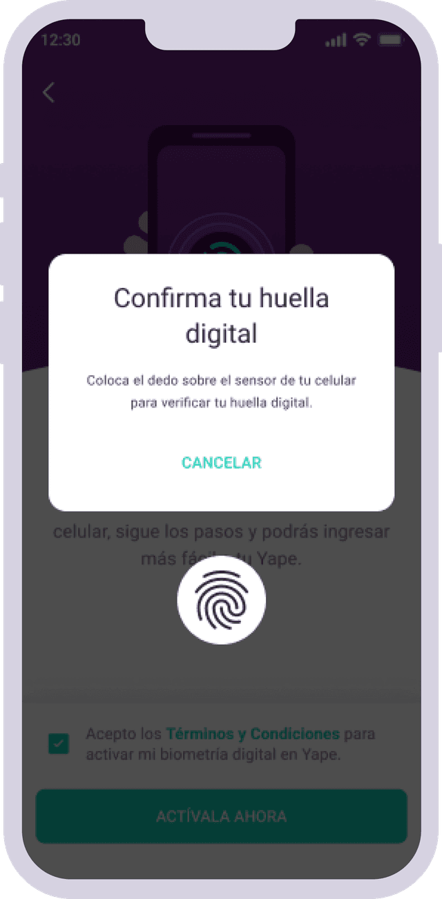 ¿Cómo activo o desactivo la biometría digital en Yape? | Centro de ...