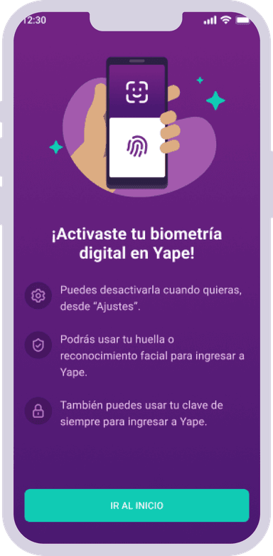 ¿Cómo activo o desactivo la biometría digital en Yape? | Centro de Ayuda Yape | Yape